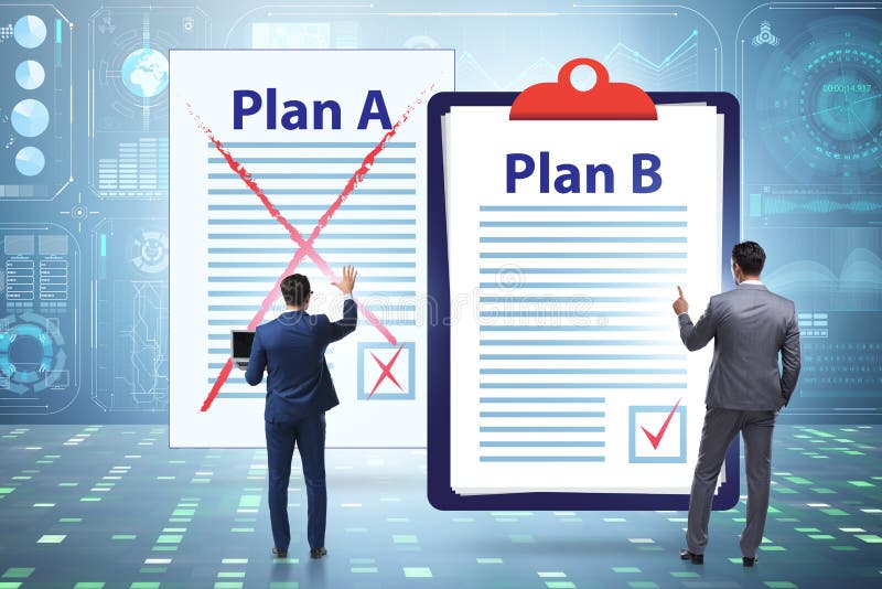 Concept of Choosing between Plan a or Plan B Stock Image - Image of ...