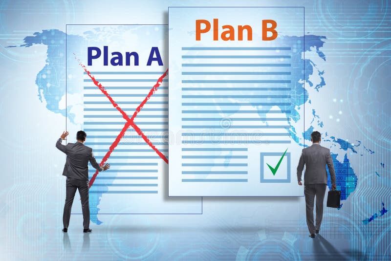 Concept of Choosing between Plan a or Plan B Stock Illustration - Illustration of alternative ...