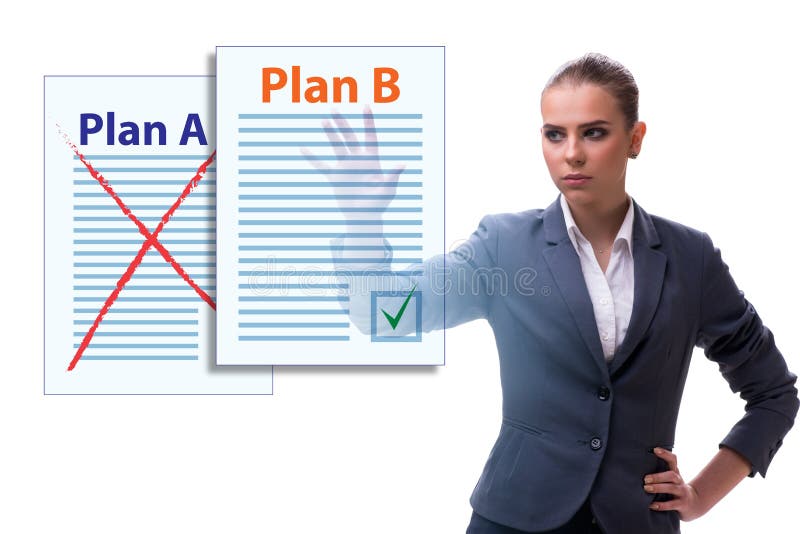 Concept of Choosing between Plan a or Plan B Stock Photo - Image of ...