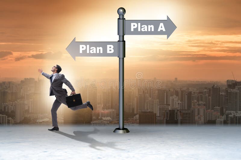 Concept of Choosing between Plan a or Plan B Stock Photo - Image of ...