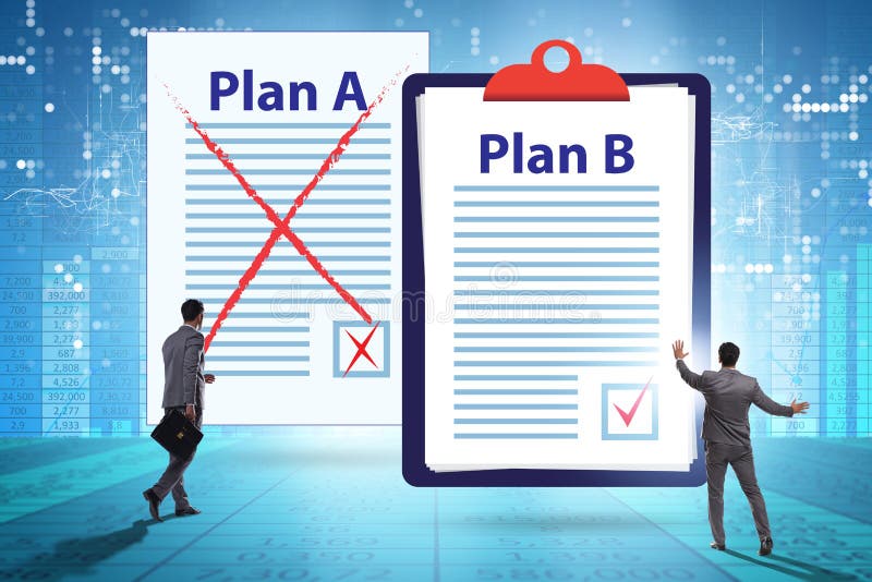 Concept of Choosing between Plan a or Plan B Stock Image - Image of ...