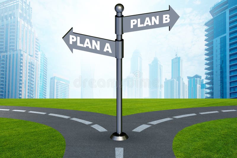 Concept of Choosing between Plan a or Plan B Stock Illustration ...