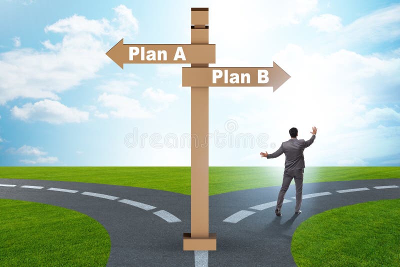 Concept of Choosing between Plan a or Plan B Stock Image - Image of ...