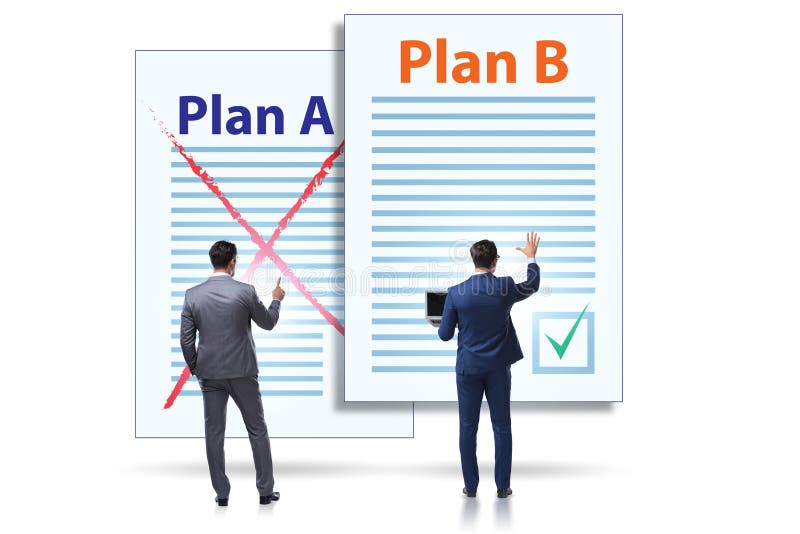 Concept of Choosing between Plan a or Plan B Stock Image - Image of ...