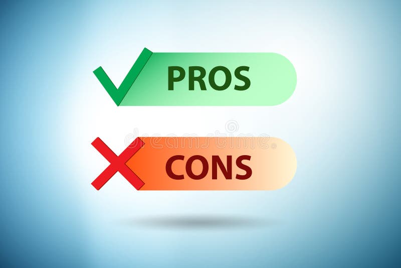 Concept of Choosing Pros and Cons Stock Image - Image of business ...