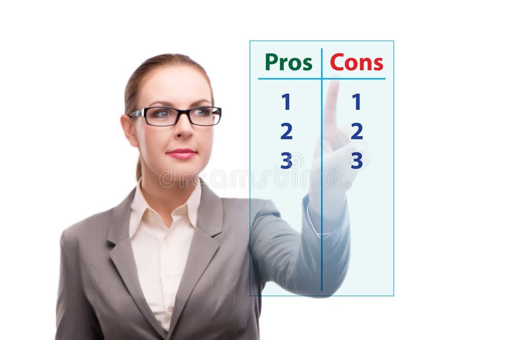 Concept of Choosing Pros and Cons Stock Photo - Image of preference ...
