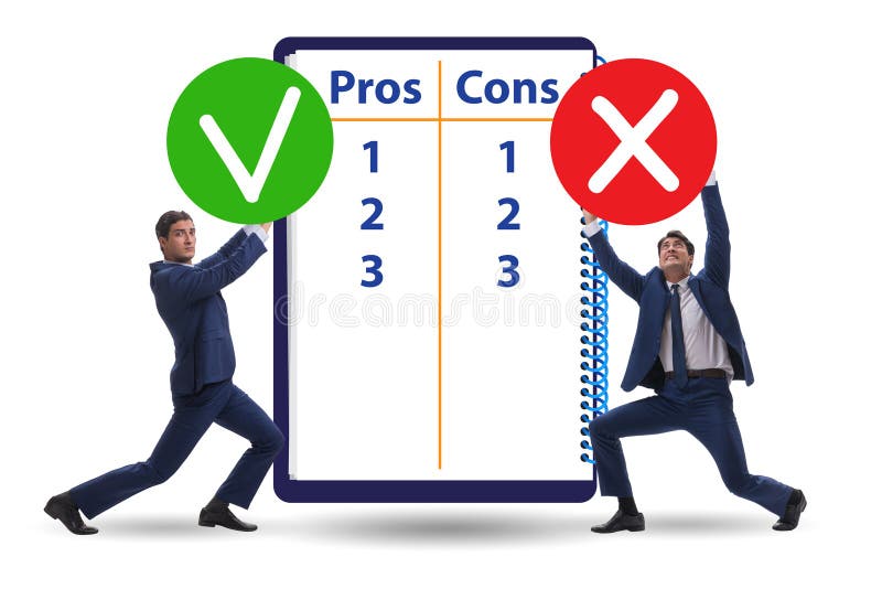 Concept of Choosing Pros and Cons Stock Photo - Image of businessman ... Concept of Choosing Pros and Cons Stock Photo - Image of businessman ...