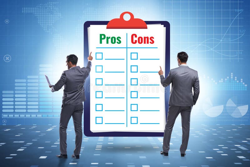 Concept of Choosing Pros and Cons Stock Photo - Image of assessment ...