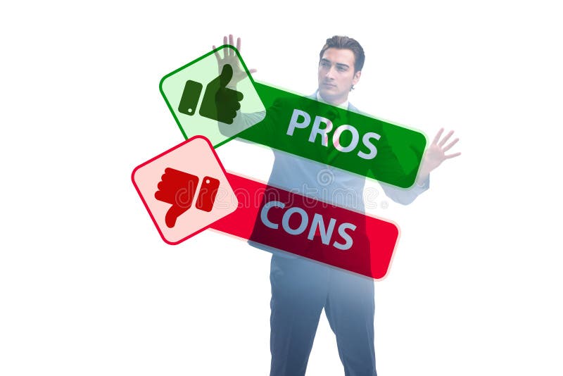 Concept of Choosing Pros and Cons Stock Illustration - Illustration of ...