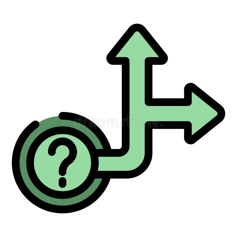 Question Mark Presenting Different Directions with Arrows Pointing Up ...