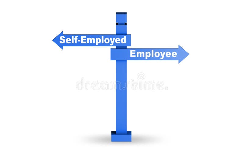 Concept of Choosing Self-employed Versus Employment Stock Illustration ...