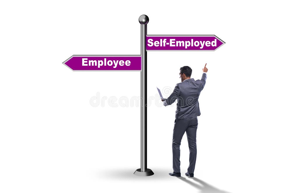 Concept of Choosing Self-employed Versus Employment Stock Image - Image ...