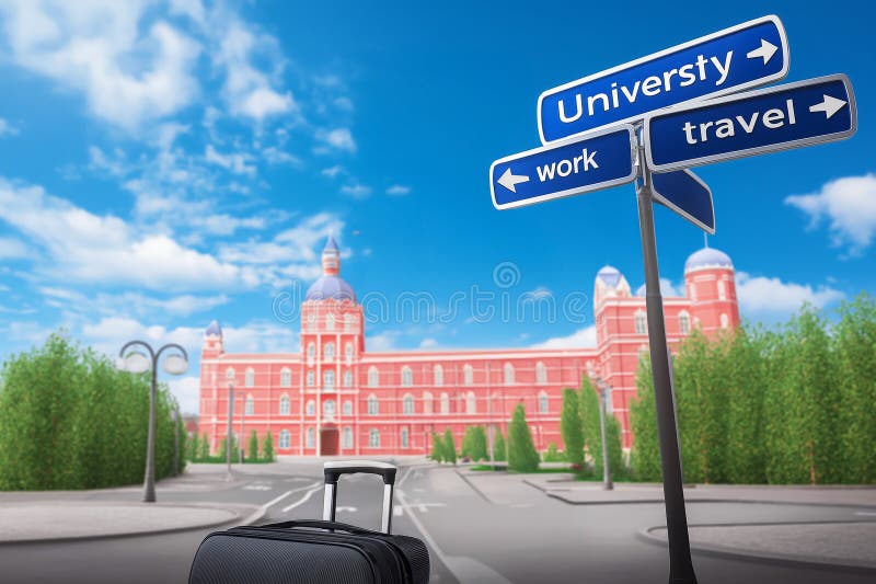 The Concept of Choosing Your Path after Graduating from College. Three ...