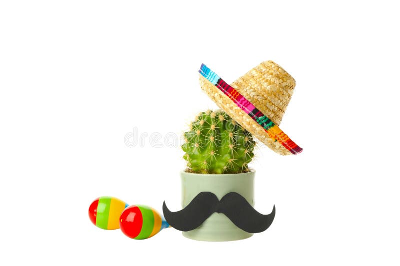 Concept of Cinco De Mayo, Isolated on White Background Stock Photo ...