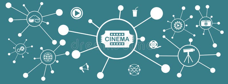 Concept of cinema stock illustration. Illustration of network - 239696270
