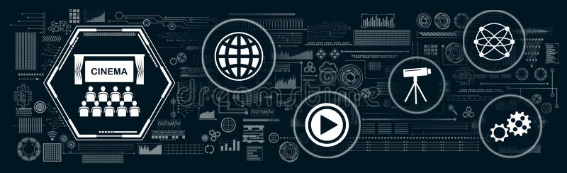 Concept of cinema stock illustration. Illustration of show - 283827925