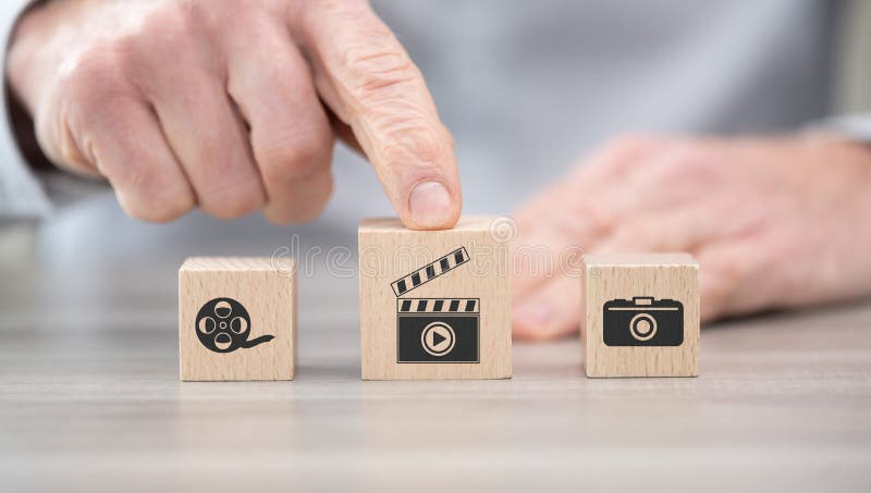 Concept of cinema stock image. Image of cube, spectator - 333007563