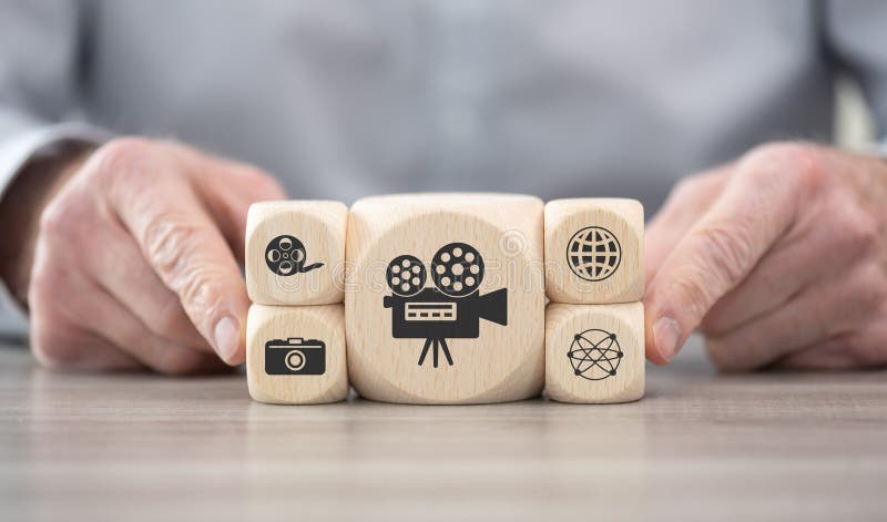 Concept of cinema stock image. Image of camera, ticket - 360120809