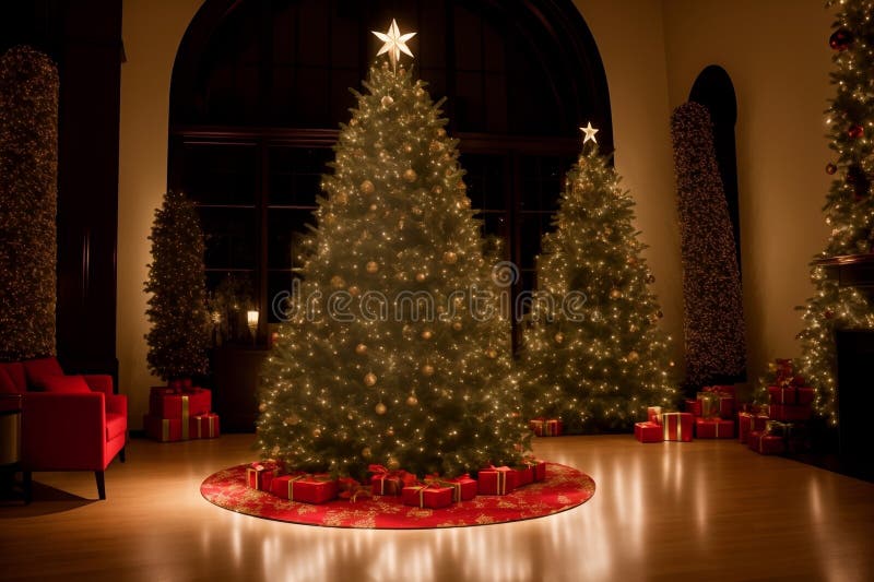 Cinematic Christmas Tree Rotating Stands with Elegant Design.AI ...