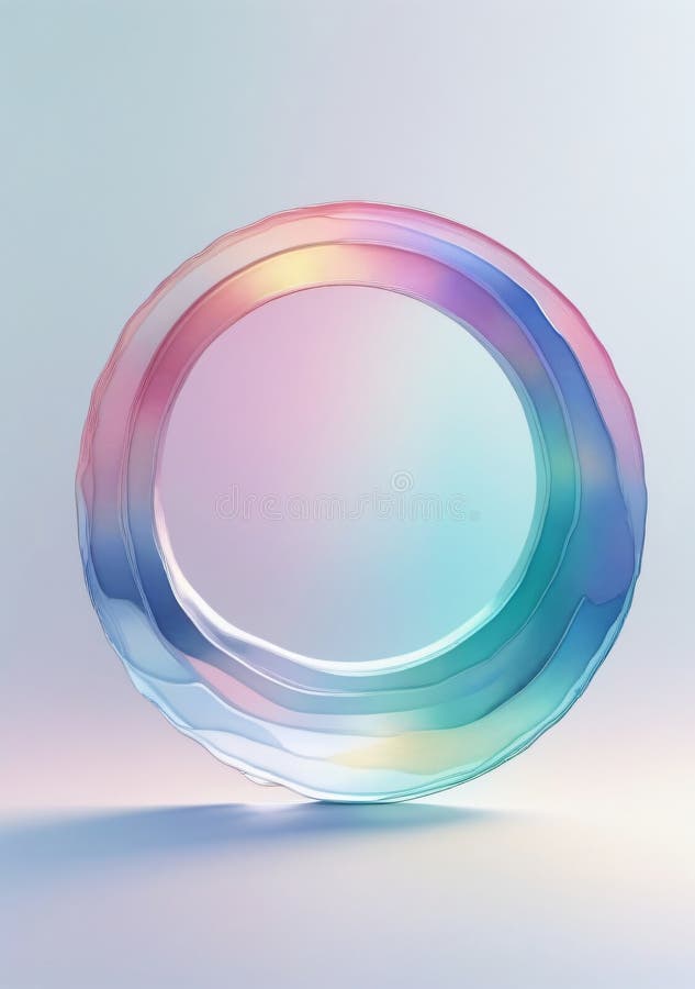 A Circular Object with a Blue and Pink Color Scheme. Generative AI ...