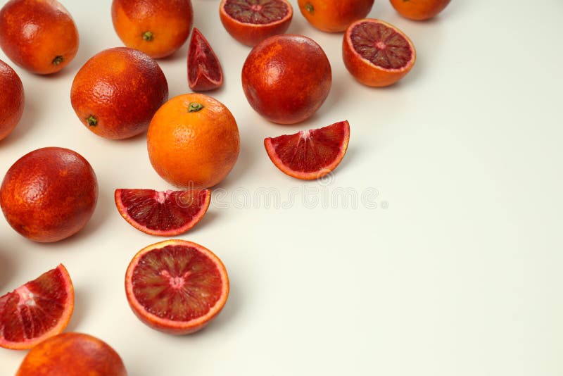 Concept of Citrus with Red Orange, Space for Text Stock Photo - Image ...