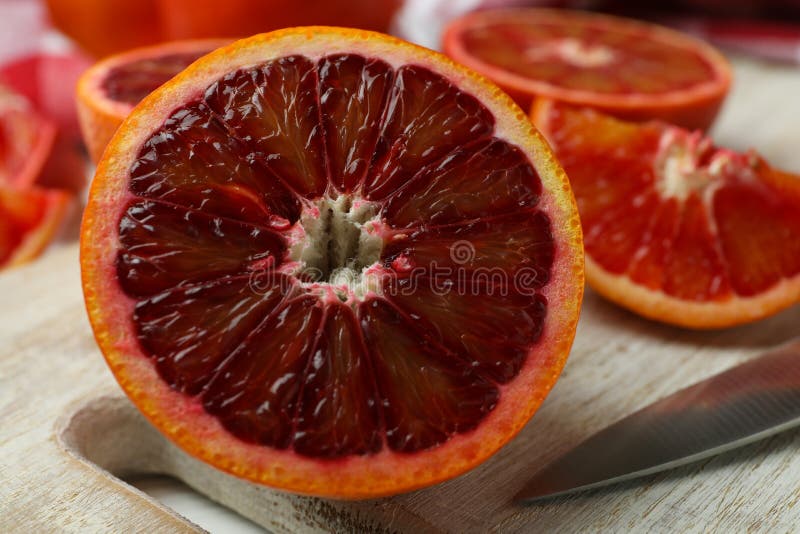 Concept of Citrus with Red Oranges, Close Up Stock Image - Image of ...