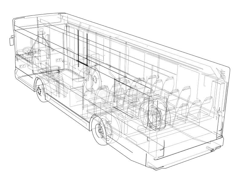 3d Wireframe Design Bus Stock Illustrations – 66 3d Wireframe Design ...