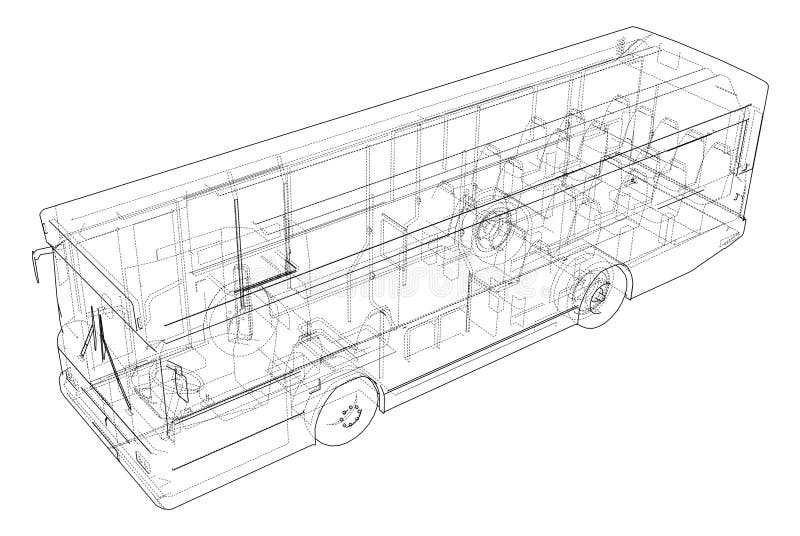 3d Wireframe Design Bus Stock Illustrations – 66 3d Wireframe Design ...