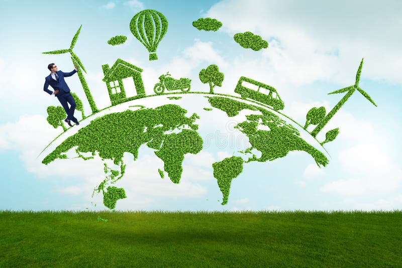 Concept of Clean Energy and Environmental Protection Stock Image ...