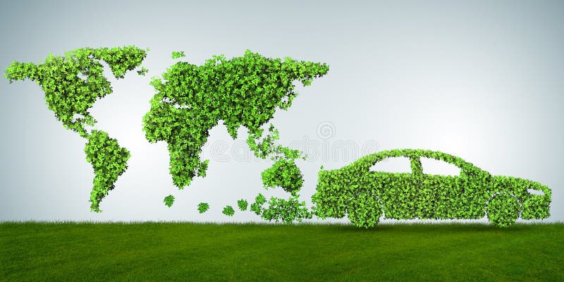 The Concept of Clean Fuel and Eco Friendly Cars - 3d Rendering Stock ...
