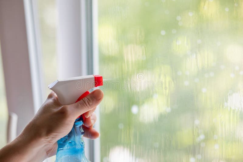Concept of Cleaning and Washing Windows Stock Image - Image of cleaner ...
