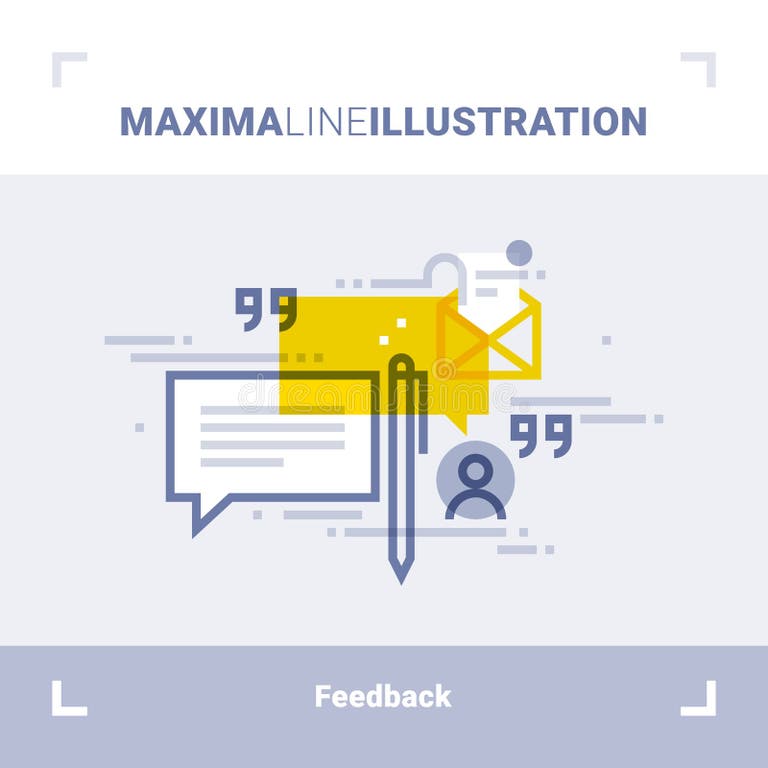 Concept of Client Feedback, Testimonials and Messages. Maxima Line ...