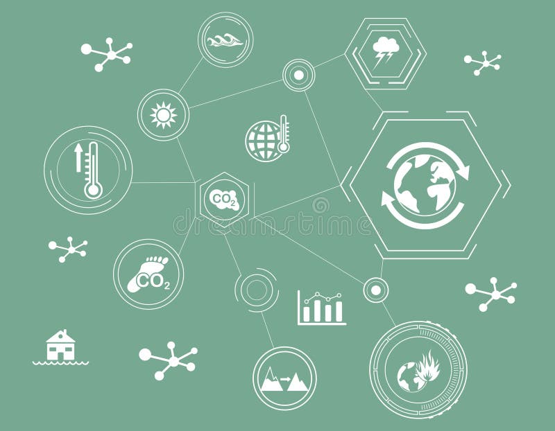 Concept of climate change stock illustration. Illustration of nature ...