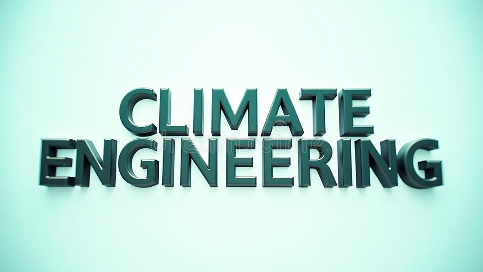 Concept of Climate Engineering through Bold Typography on a Light ...