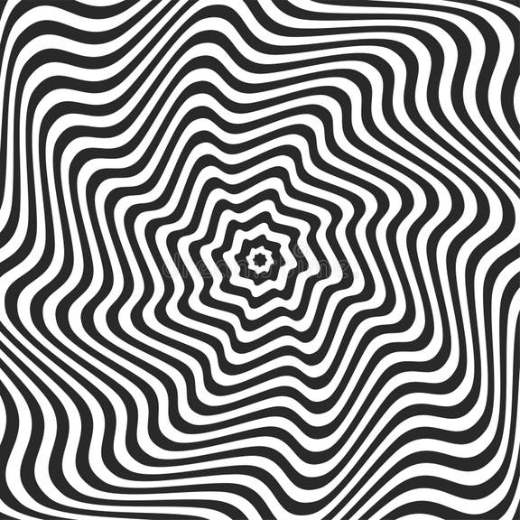 Optical Illusion Octagon Art Pattern Stock Vector - Illustration of ...