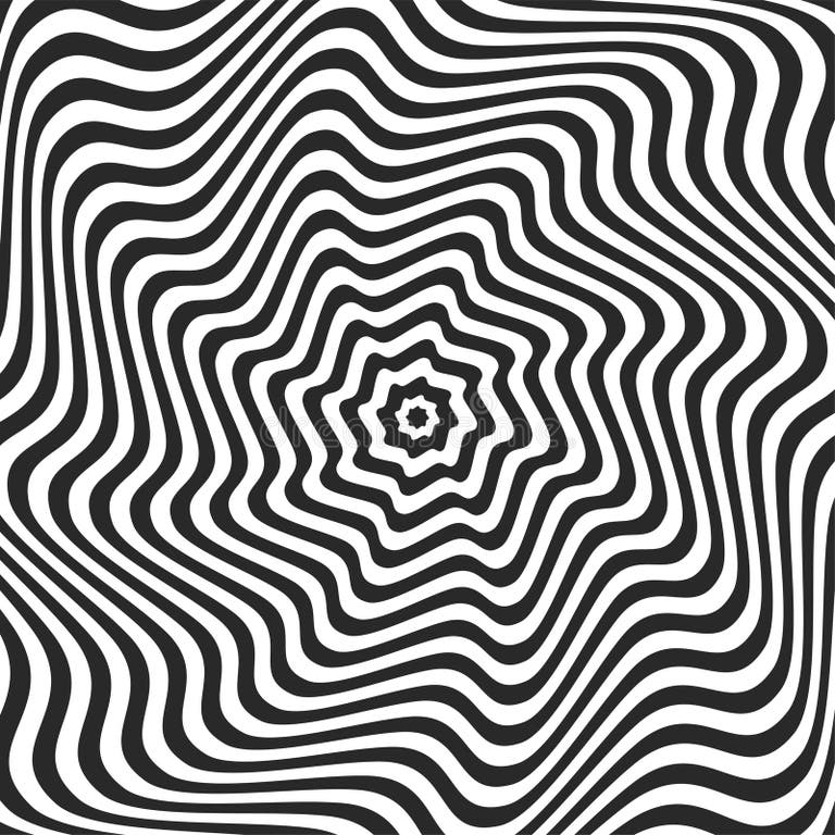 Optical Illusion Octagon Art Pattern Stock Vector - Illustration of ...