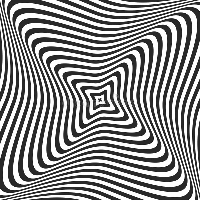 Optical Art Square Illusion Pattern Stock Vector - Illustration of ...