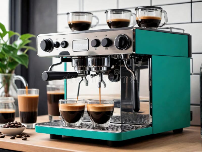 A Close Up of a Coffee Machine on a Table. Generative AI Stock ...