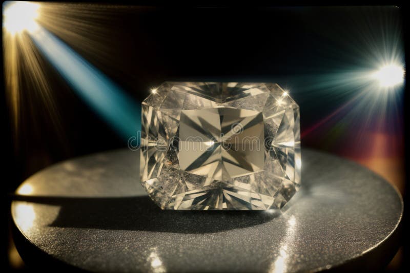 A Close Up of a Diamond on a Table. Generative AI Stock Illustration ...