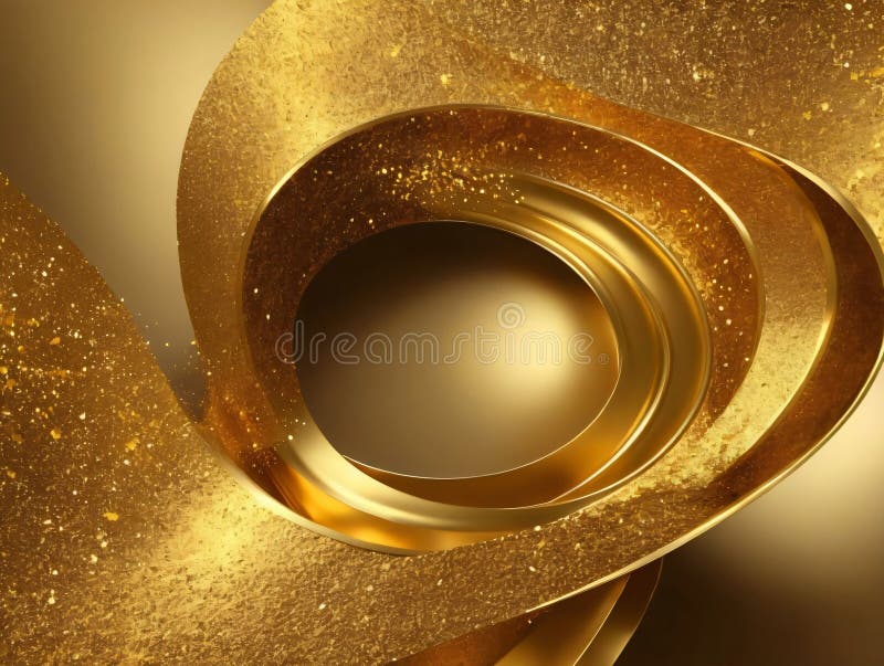 A Close Up of a Gold Metal Object. Generative AI Stock Illustration ...