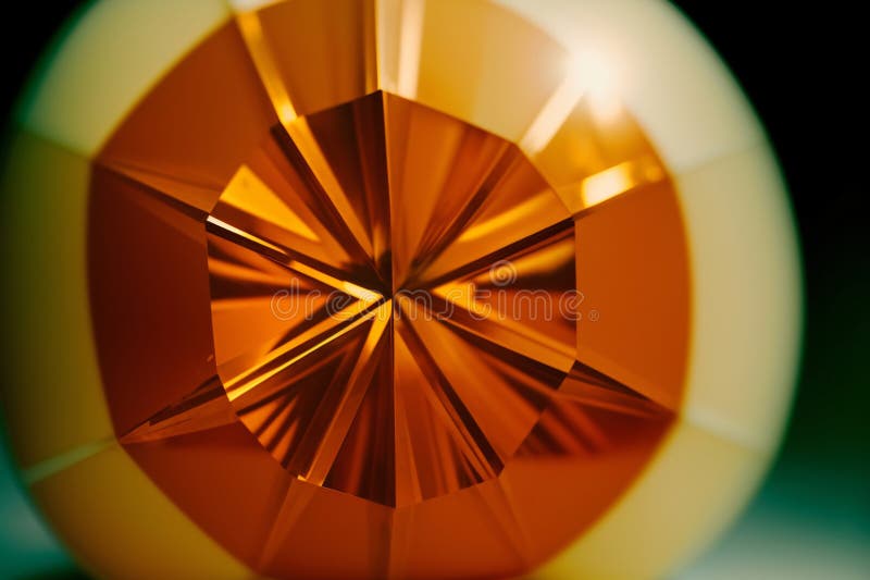 A Close Up of an Orange Diamond on a Table. Generative AI Stock ...