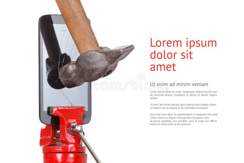 Concept. Close-up Process of Mobile Phone Repair with Tools Stock Image ...