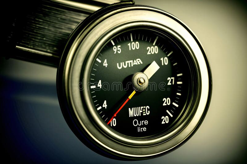 A Close Up of a Speedometer on a Pole. Generative AI Stock Illustration ...