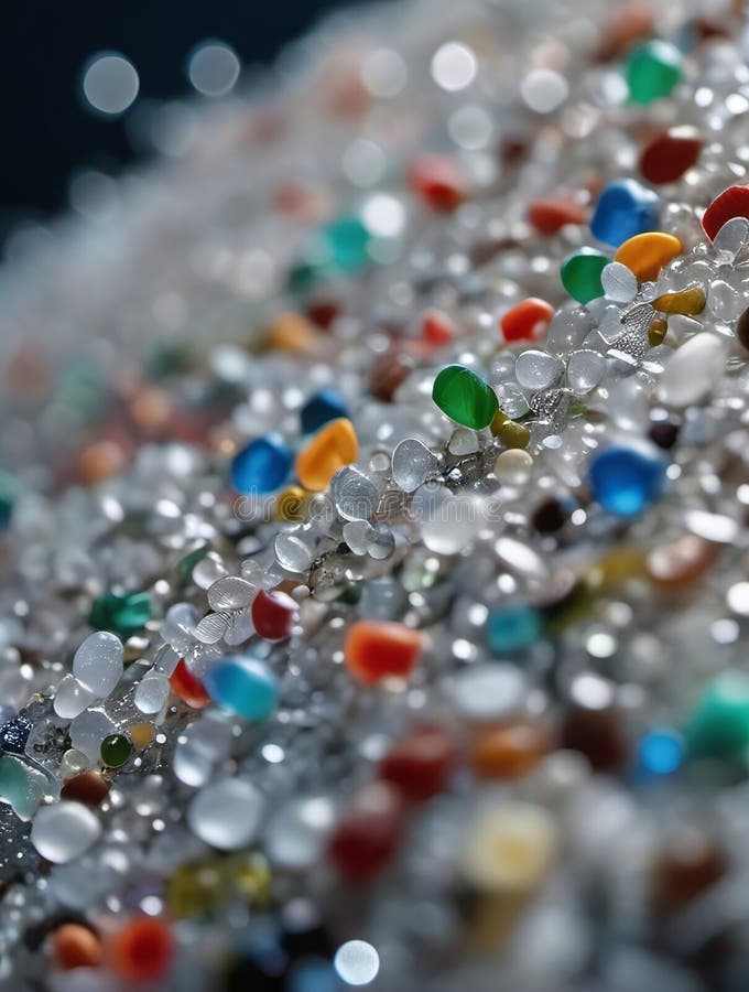 Closeup of Microplastic Particles Background, Environmental Water ...
