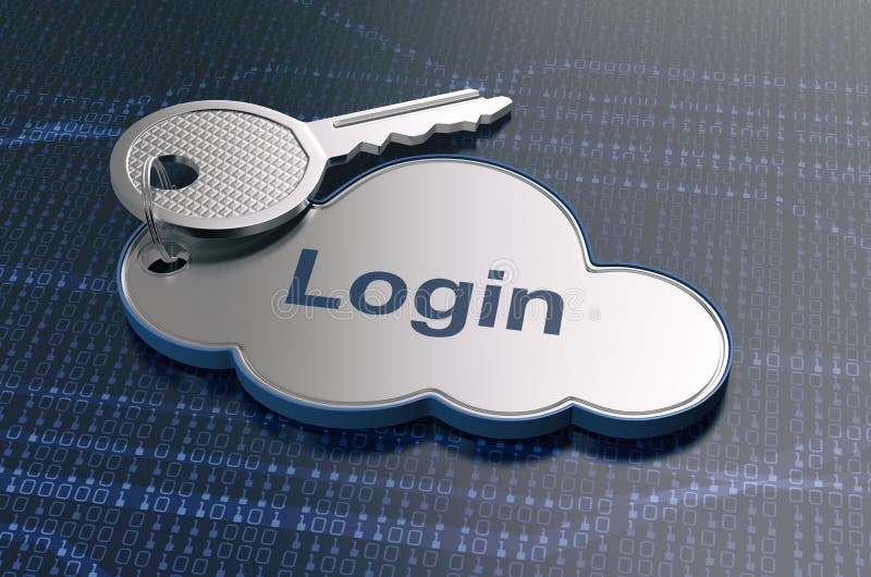 Concept of cloud computing stock illustration. Illustration of close ...