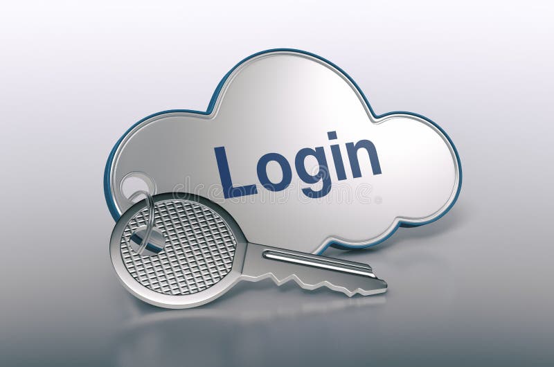 Concept of cloud computing stock illustration. Illustration of closeup ...