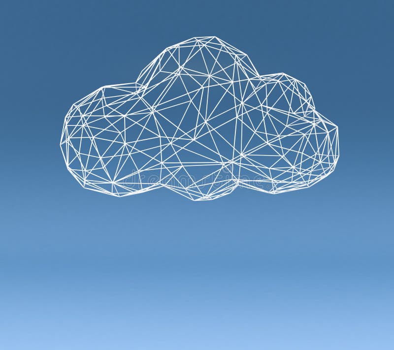 Cloud Flow Chart with Businessman Stock Photo - Image of computing ...