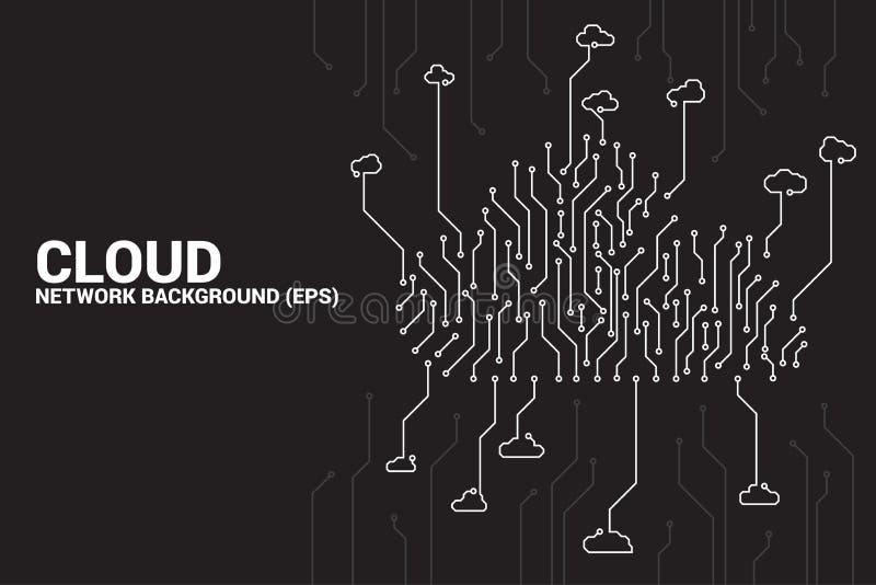 AI from Circuit Line Graphic with Brain Icon. Stock Illustration ...