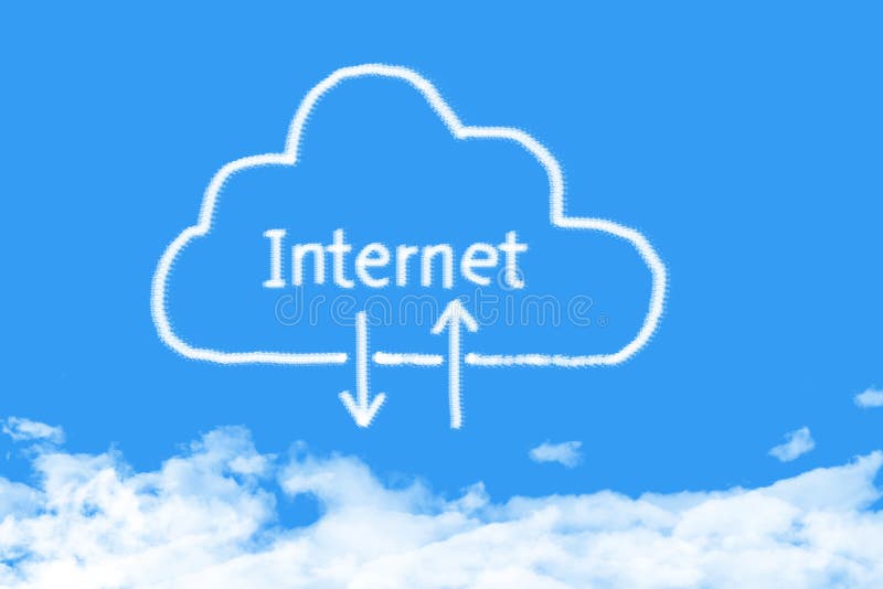 Concept Cloud Internet Shape Stock Photo - Image of computing, upload ...