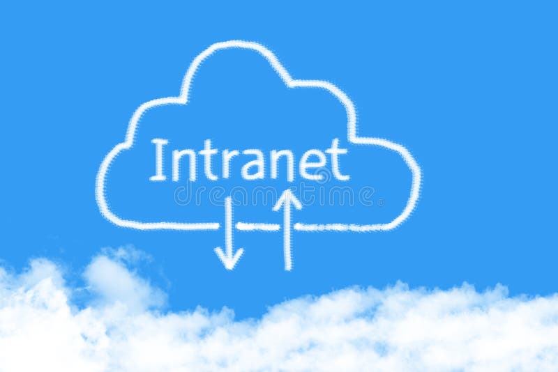 Concept Cloud Intranet Shape Stock Photo - Image of sign, upload: 193572352